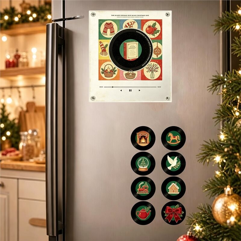 Magnetic Music Fridge Magnet Fridge Customizable Audio Cards Built-in ...