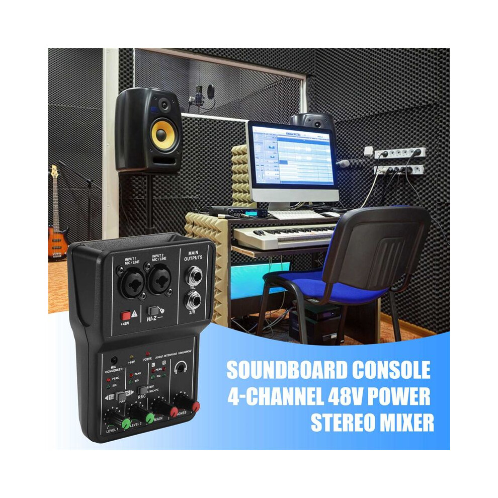 TEYUN Q-12 Sound Card Audio Mixer Sound Board Console Desk System ...