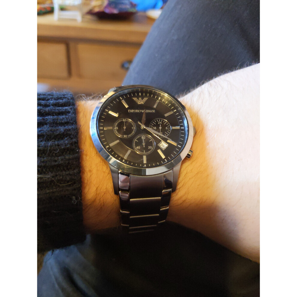 Emporio Armani AR2434 Watch Silver Steel Man on OnBuy